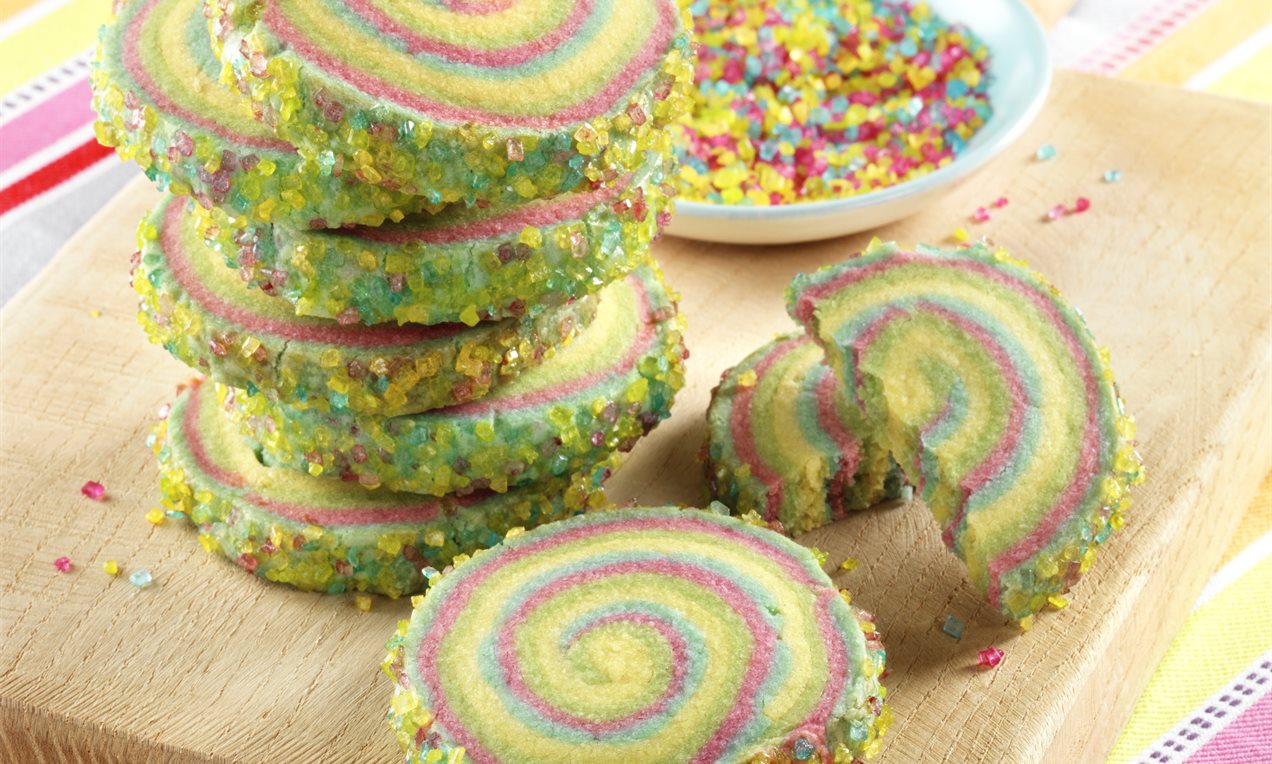 Regnbuecookies Oppskrift | Dr. Oetker